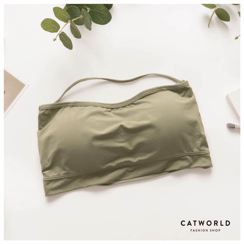 冰絲涼感美背平口BRA TOP-Catworld