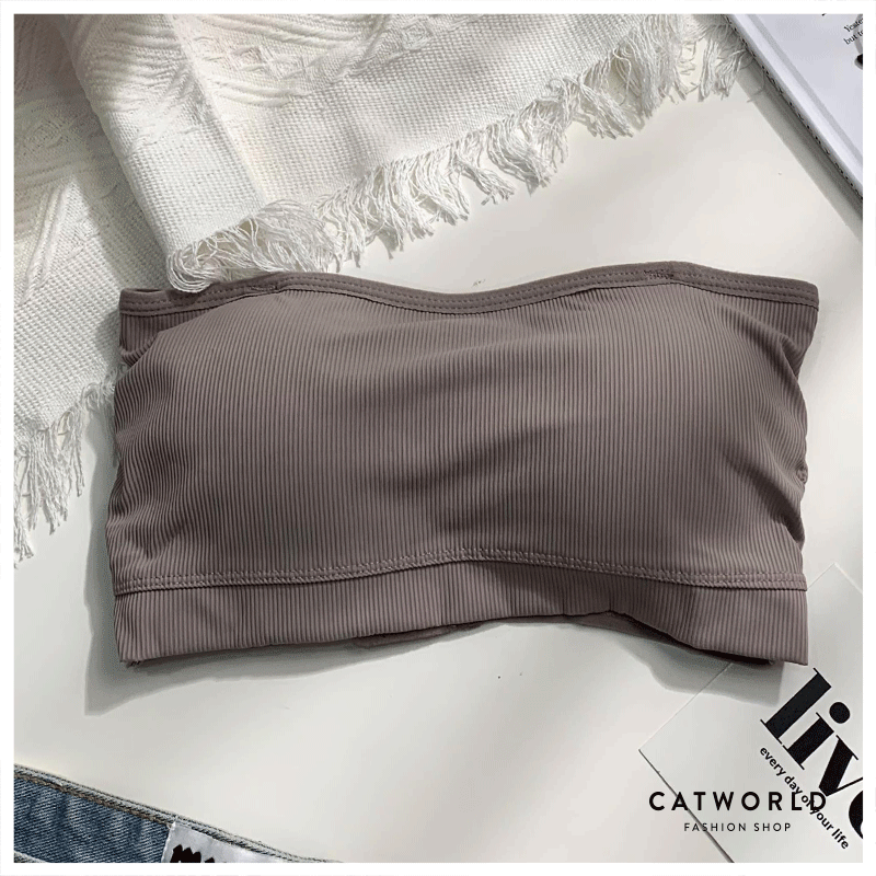 平口涼感雙背帶鏤空BRA TOP小可愛-Catworld